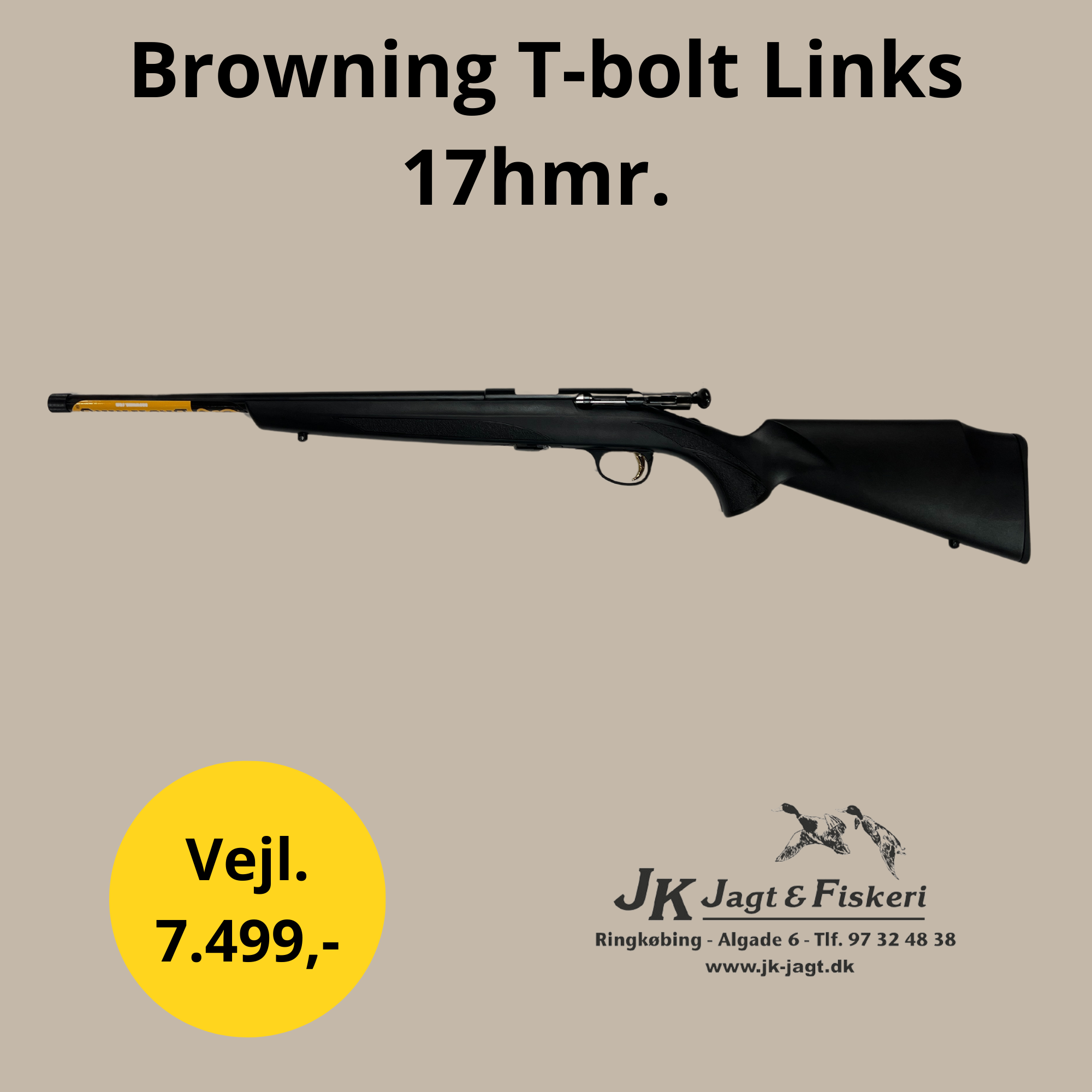 Browning T-bolt Links 17 hmr. – JK Jagt & Fiskeri